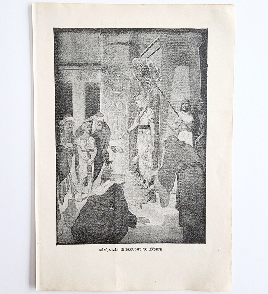 1906 Benjamin and Joseph Print Story Of The Bible 8.25 X 5.75" Antique ...