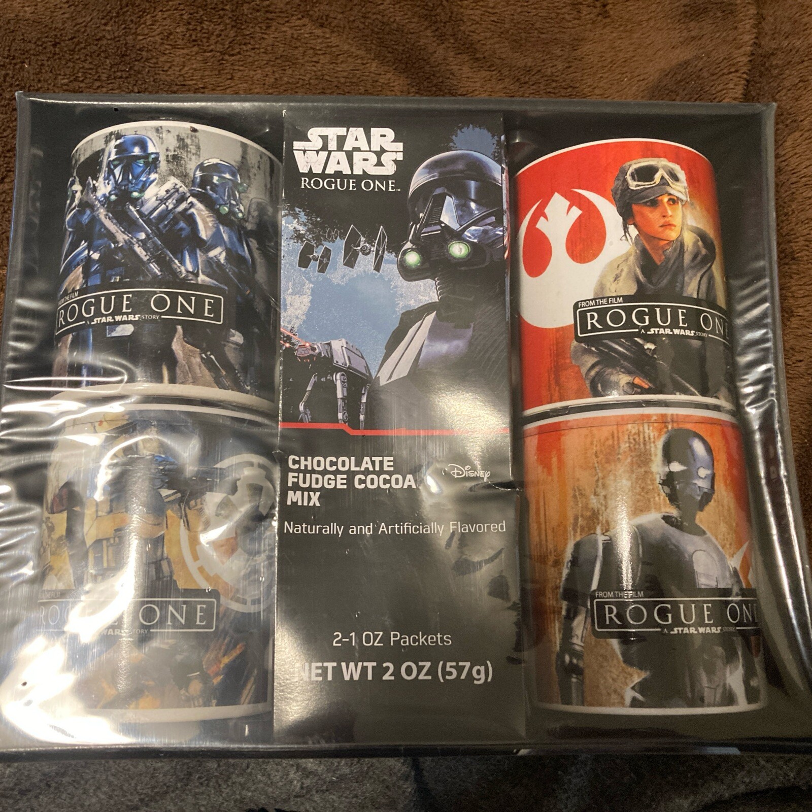 Star Wars Rogue One 4 Mug Gift Set: Factory Sealed 2 Packets Hot Fudge ...