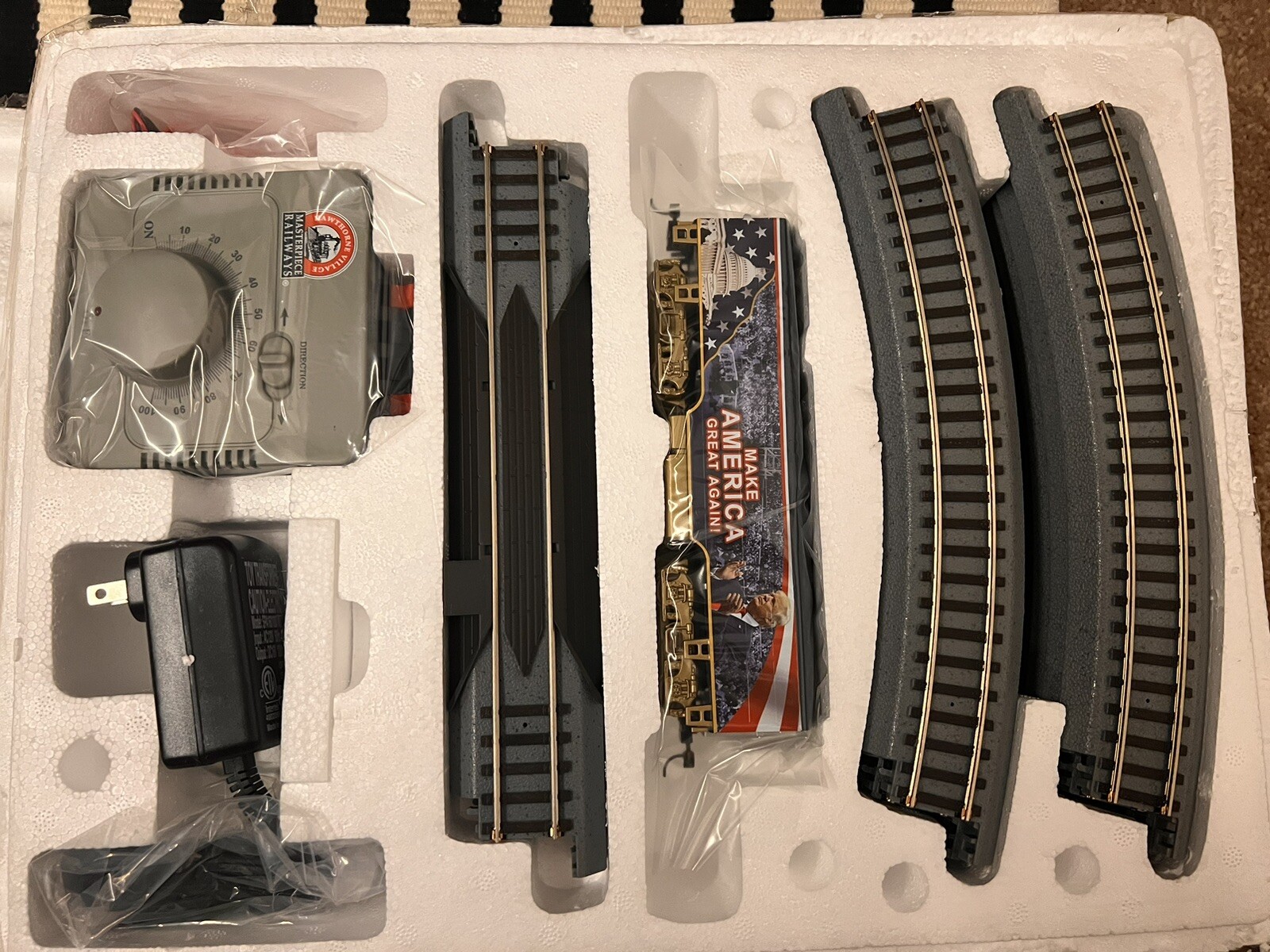 TRUMP EXPRESS HAWTHORNE VILLAGE BRADFORD EXCHANGE TRAIN SUPER TRACK ...