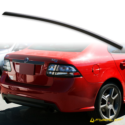 Fyralip Boot Lip Spoiler For SAAB 9-3 Saloon 02-11 Unpainted Black Rear ...