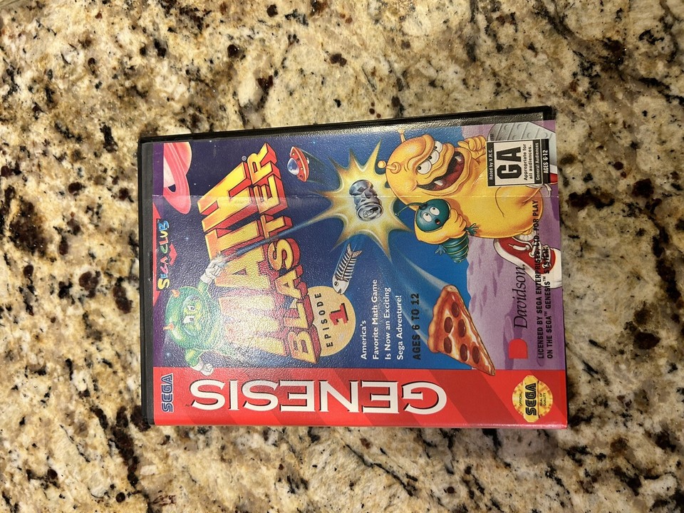 Sega genesis math blasters episode one book included game cartridge | eBay