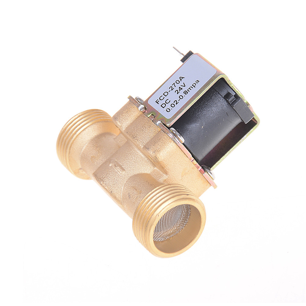 3/4" NPSM DC Brass Electric Solenoid Valve Water Air Normally Closed ...