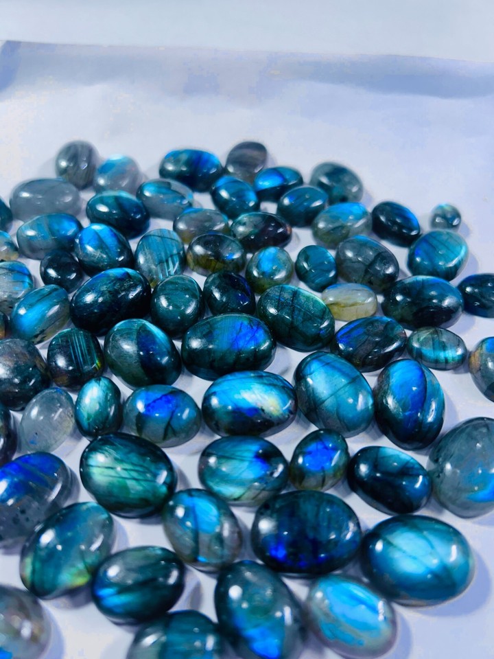 Wholesale Lot Of Blue Small Labradorite Cabochon,Oval Shape Labradorite ...