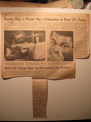 Louisville Times 11-16-1971. Muhammad Ali vs. Buster Mathis Story ...