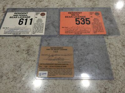 Pa Resident Bear Hunting Licenses Low Digits 4 | eBay