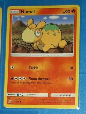2x Numel 23/236 Pokemon card SM Unified Minds common NM | eBay