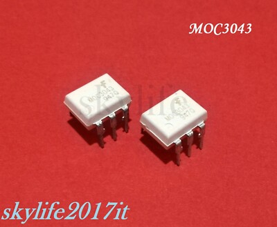 2 pz Fotoaccoppiatore MOC3043 Fototriac con zero crossing - MOC 3043 ...