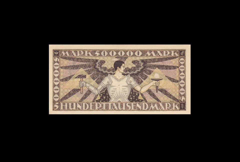 1923 GERMANY 500000 MARK BADISCHE BANKNOTE **MANNHEIM** (( GEM UNC ...