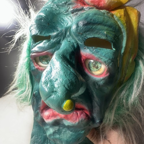 Rare Vintage Halloween Mask Wizard Zombie Latex Green Terrifier | eBay