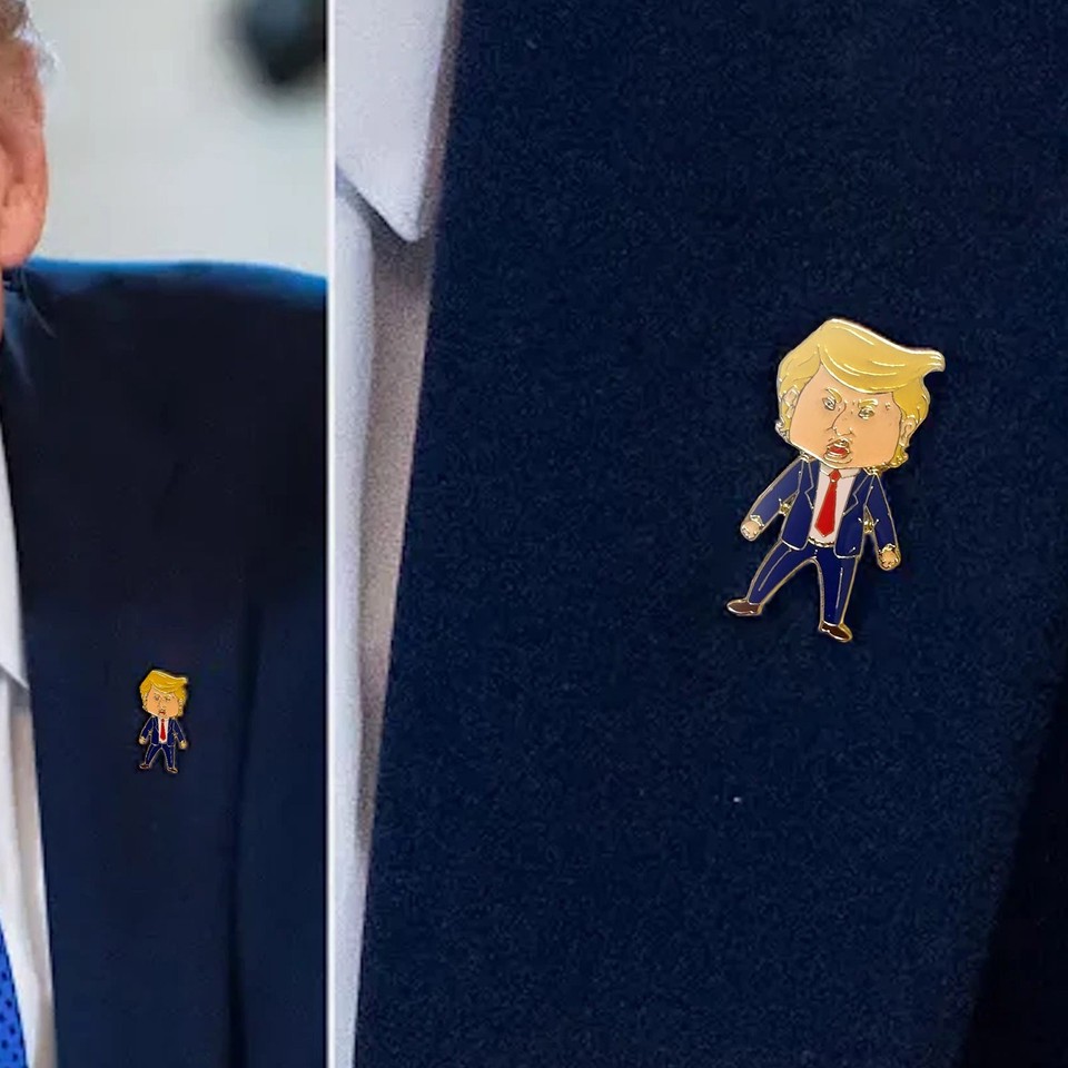 Original Happy Trump Face Pin 2026 For Supporters Patriotic Collectible ...