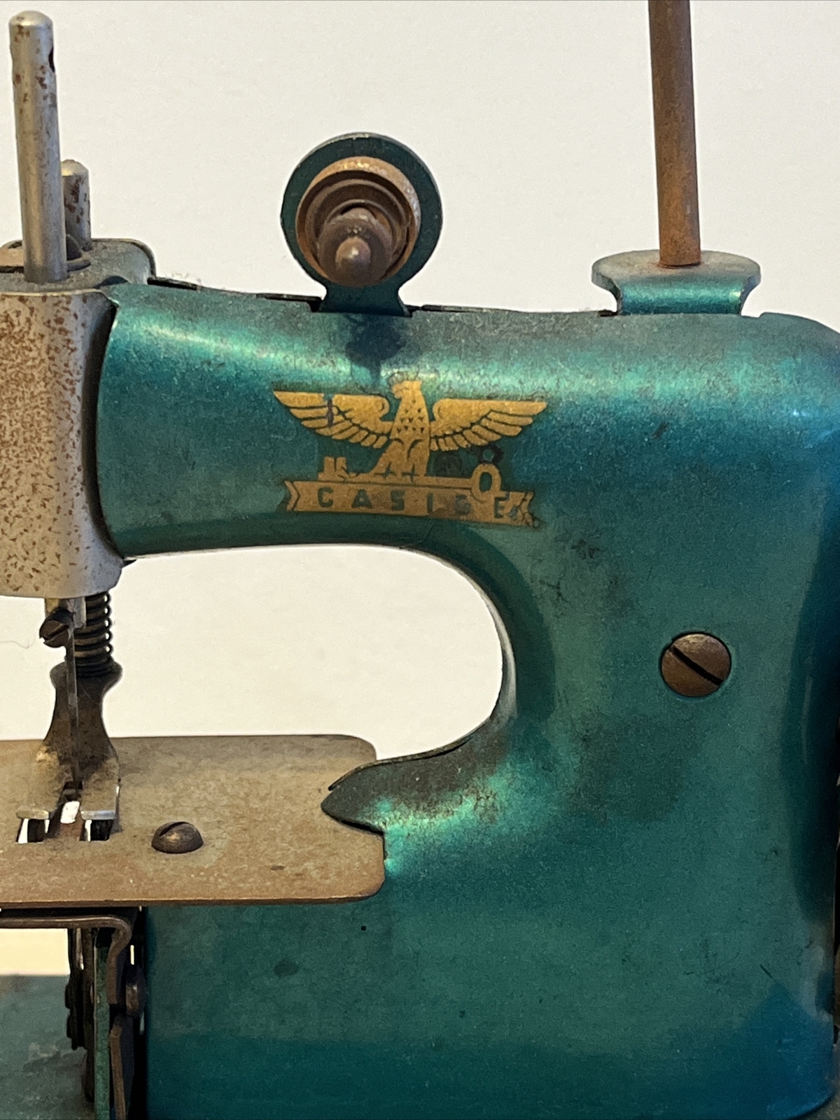 Original Teal Casige Child's Toy Sewing Machine Made in Germany British ...