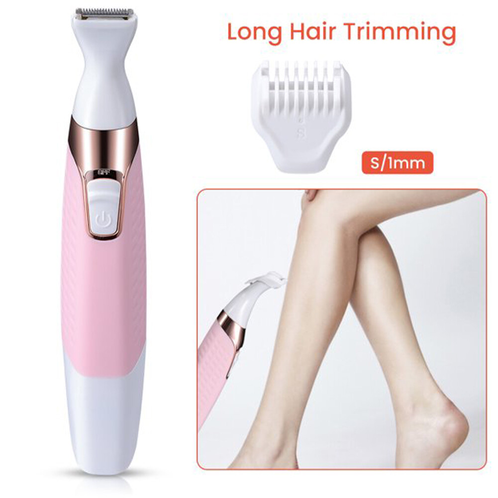 Women Bikini Trimmer 5 In 1 Electric Razor Painless Nose Hair Cordless ...