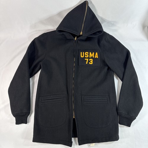 VNTG USMA 73 USA West Point Academy Wool PARKA Jacket Cadet Coat Split ...
