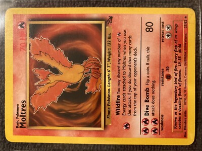 Moltres Pokemon TCG (Fossil Set 27/62) Ungraded, Lightly Played | eBay