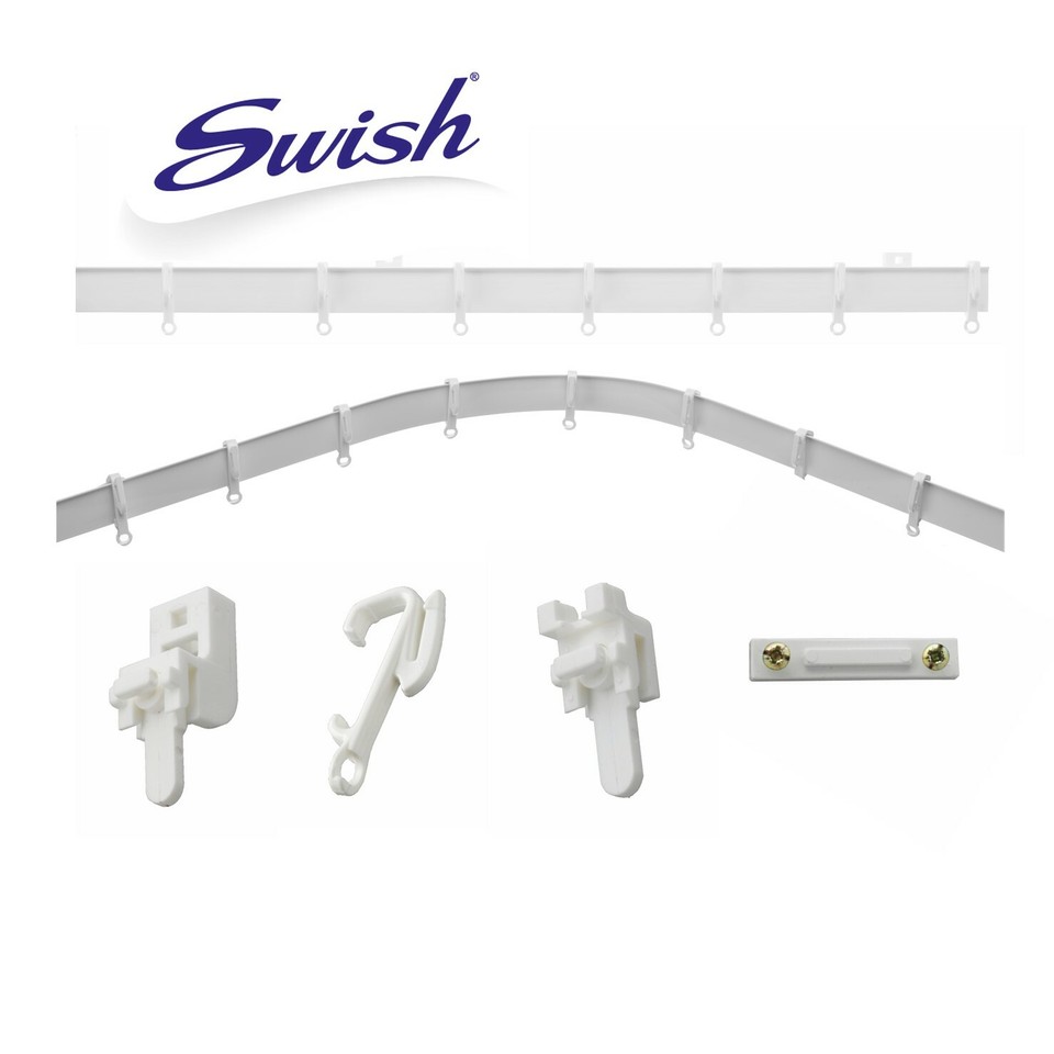 Genuine Swish® SOLOGLYDE PVC Uncorded Track, Brackets, Gliders, Bay ...