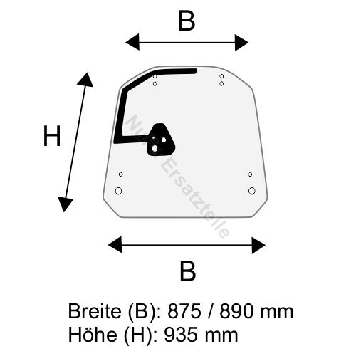 Heckscheibe für Linde E12 E14 E15 E16 E18 E20 BR 386 Stapler ...