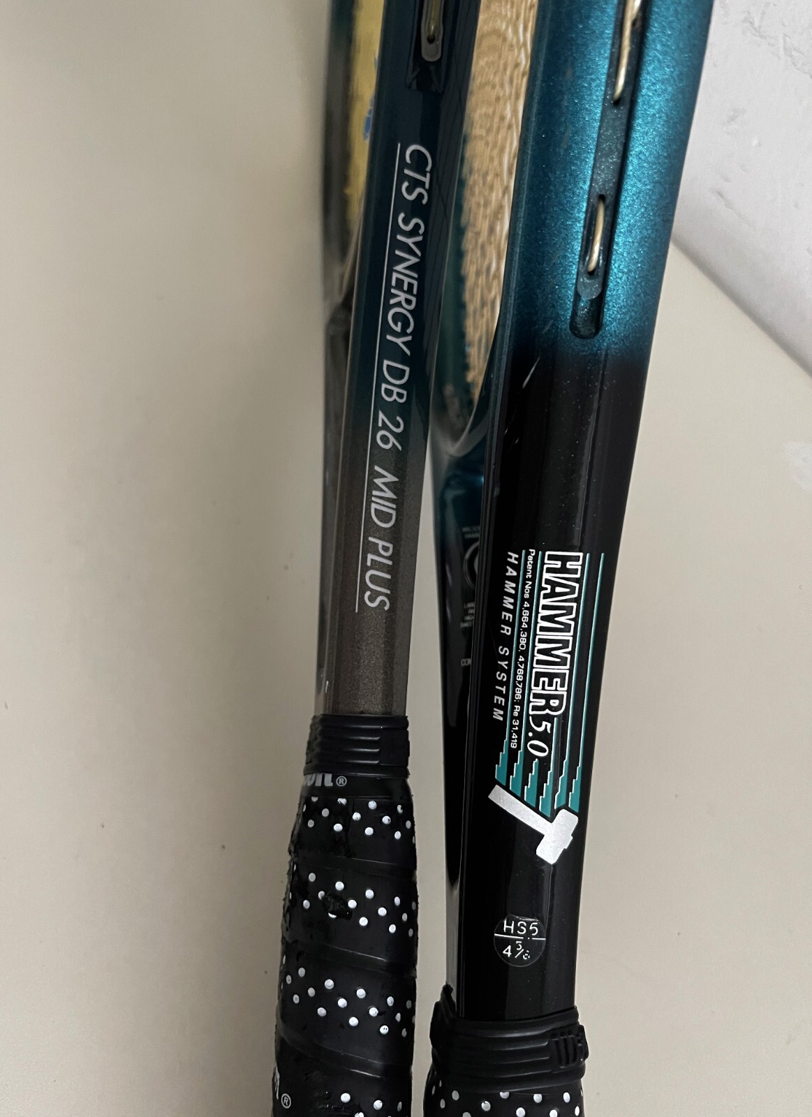 Lot WILSON HAMMER SYSTEM 5.0 Dual TENNIS RACQUET PWS CTS Synergy DB 26 ...