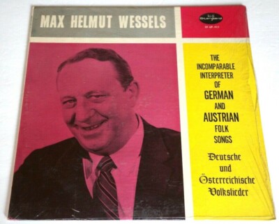 MAX HELMUT WESSELS German & Austrian Folk Songs Vinyl Record NEW Sealed ...