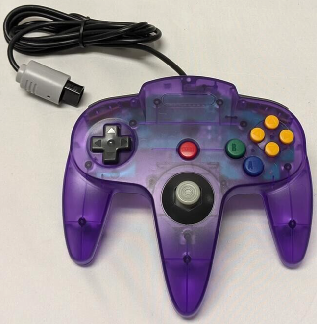 Vtg N64 Funtastic Grape Translucent PURPLE Nintendo-64 Gaming Console ...
