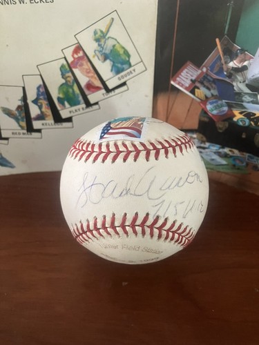 Hank Aaron Signed Baseball 715 HR Inscription 755 HR All Time King HOF ...