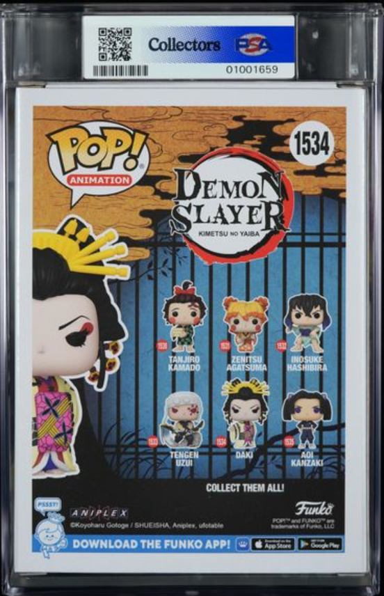 Daki "Demon Slayer" Animation 1534 Funko Pop! PSA 9 MINT | eBay