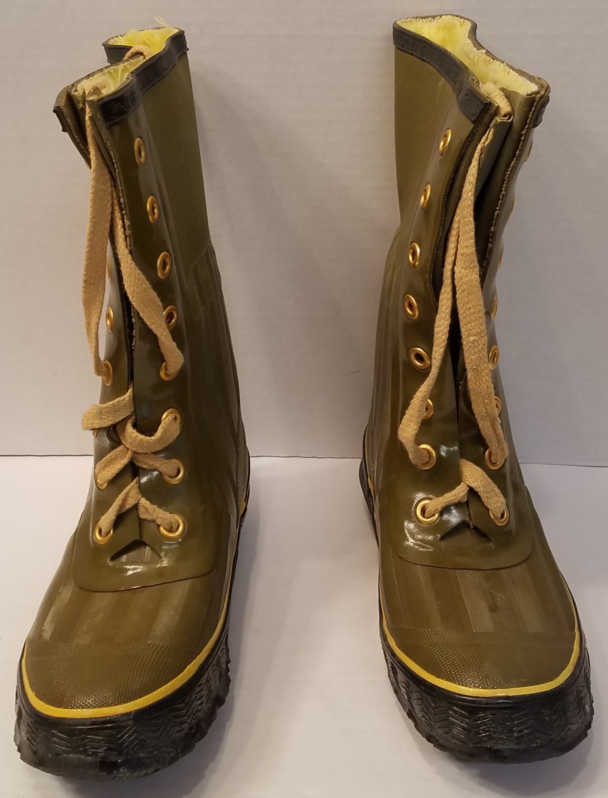 Log Master Lasco Vintage Insulated Green Work Boots Steel Shank Tall ...
