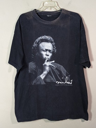 Vintage 1992 Rare Legendary Miles Davis Shirt Tee Lar… - Gem