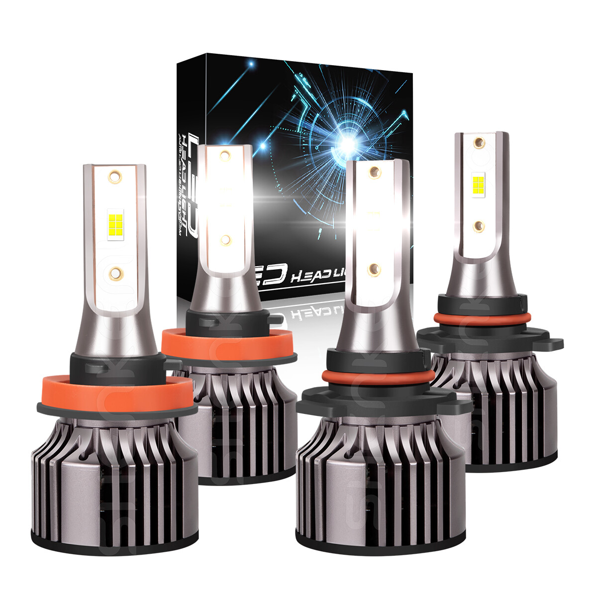 For Peterbilt 587 2011-2018 9005 H11 LED Headlight Bulbs High-Low Beam ...