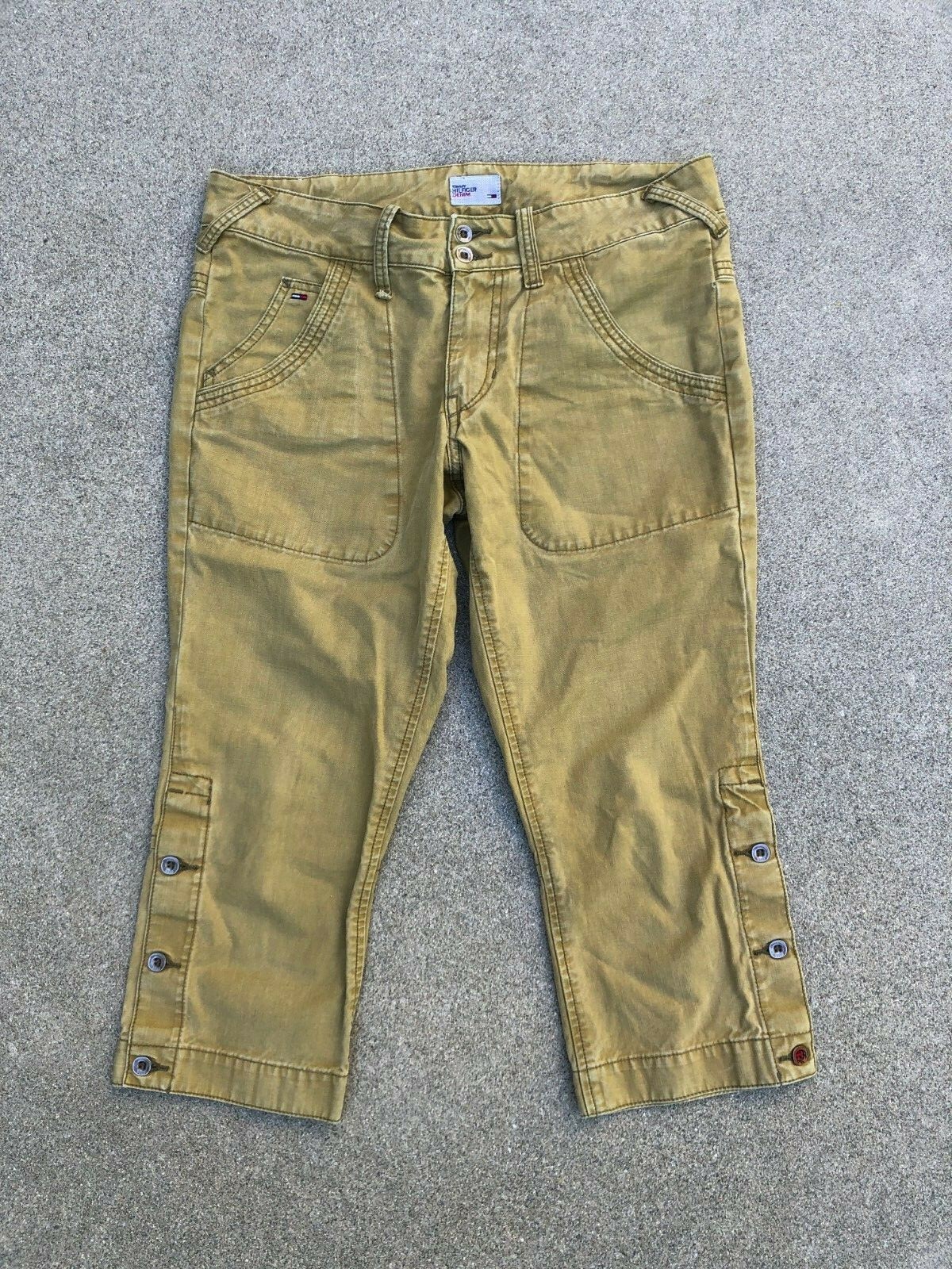 Tommy Hilfiger Denim Women's Chippy Olive Capri Pants Jeans | W 31 | eBay