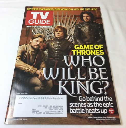 Avril 2-8, 2012 TV Guide ~ Jeu De Thrones | eBay