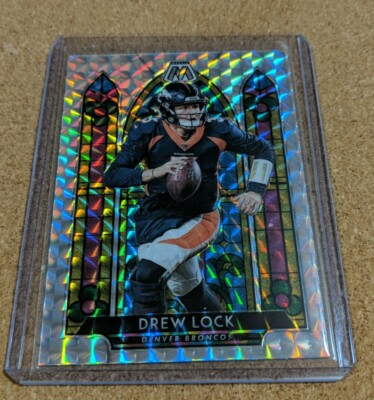 2020 MOSAIC FOOTBALL 🏈 DREW LOCK STAINED GLASS CASE HIT BRONCOS ...