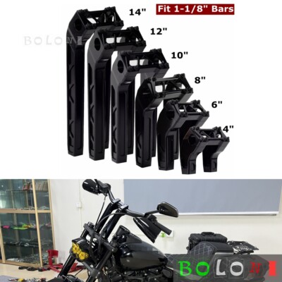 1-1/8" Club Style Handlebar Riser Kit for Harley Dyna Softail Sportster ...
