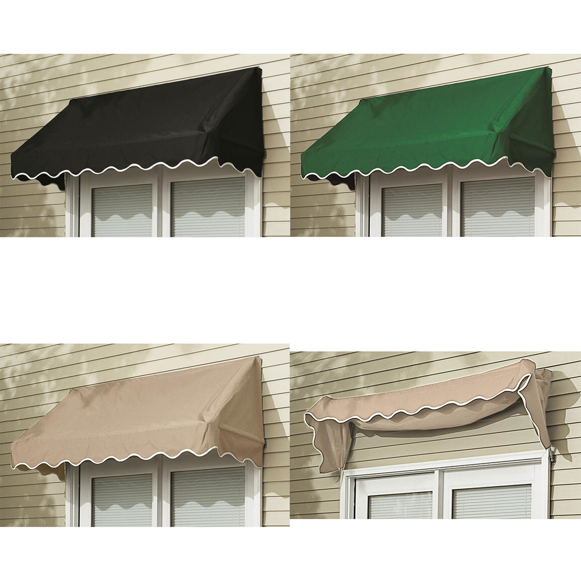 4' Outdoor Window Door Awning Sun Shade Sturdy Canopy Outdoor Patio ...