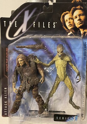 X Files ATTACK ALIEN w/PRIMITIVE MAN Action Figure, Series 1 | eBay