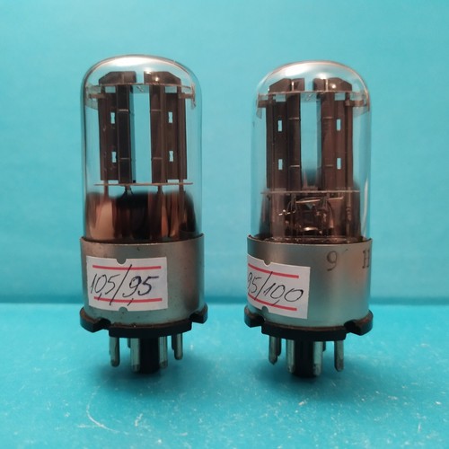MATCHED PAIR 6N8S / 1578 / 6N8M / 6SN7 MELZ Tubes METAL BASE 1950s LOT2 ...