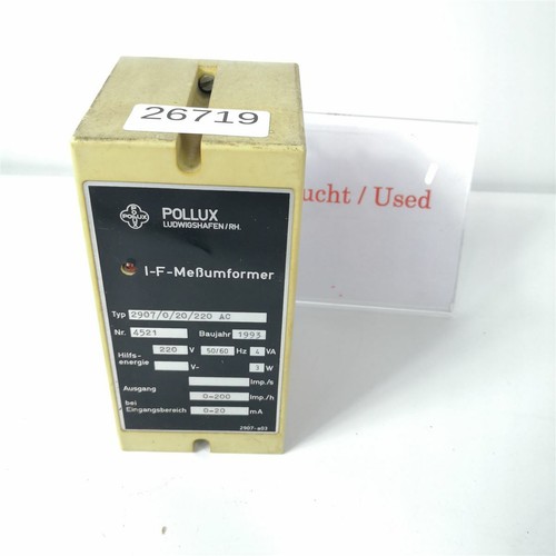 POLLUX 2907/0/20/220 AC Transductor 4521 | eBay
