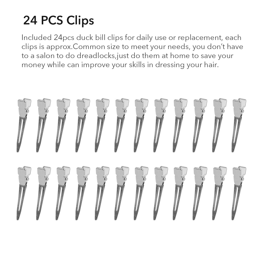 24x No Crease Metal Pin Curl Clips Hair Salon Ladies Silver Single ...