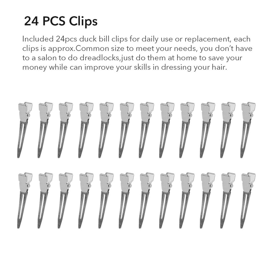 24x No Crease Metal Pin Curl Clips Hair Salon Ladies Silver Single ...