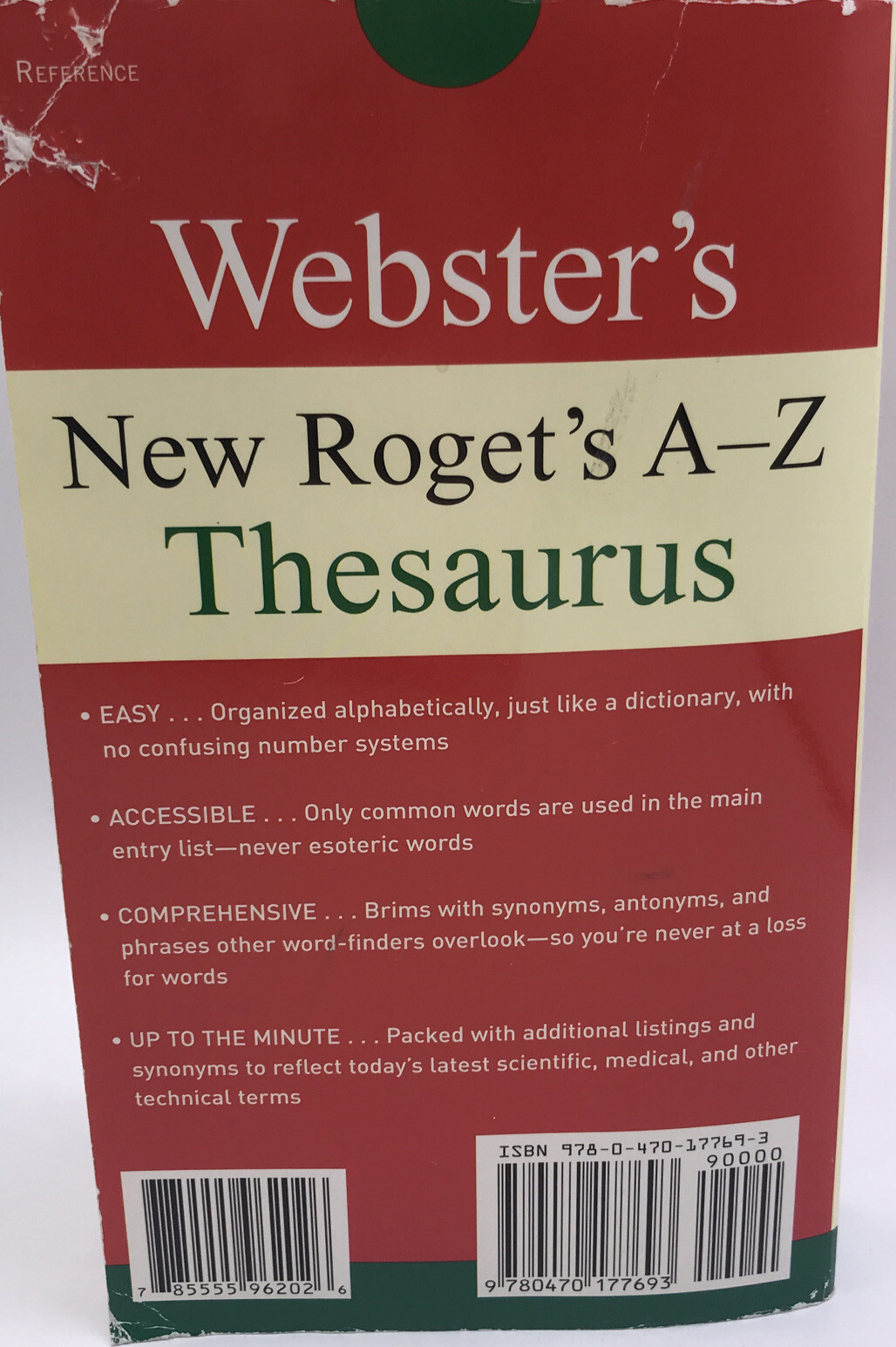 Webster's New Roget's A-Z Thesaurus Paperback Michael E. Agnes | eBay