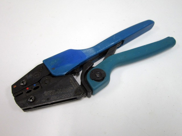 T&b Thomas & Betts Sta-kon Sta Kon Erg-2003 Full Rachet Hand Crimp Tool ...