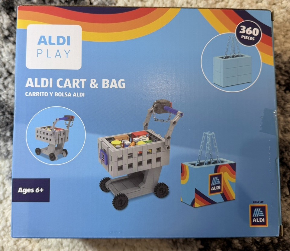New 2025 Complete SET ALDI Play Kids Food Market, Store, Cart & Bag ...