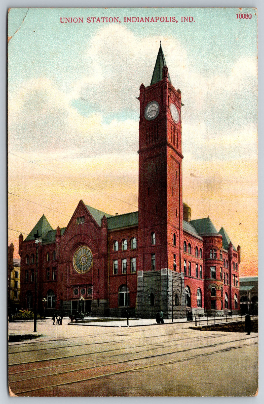 Postcard Union Station Railroad Depot Indianapolis, IN G11 | eBay