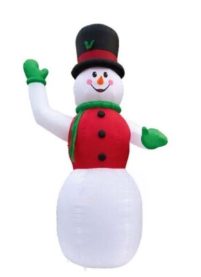 20 Ft COLOSSAL SNOWMAN Air blown Lighted Yard Inflatable | eBay