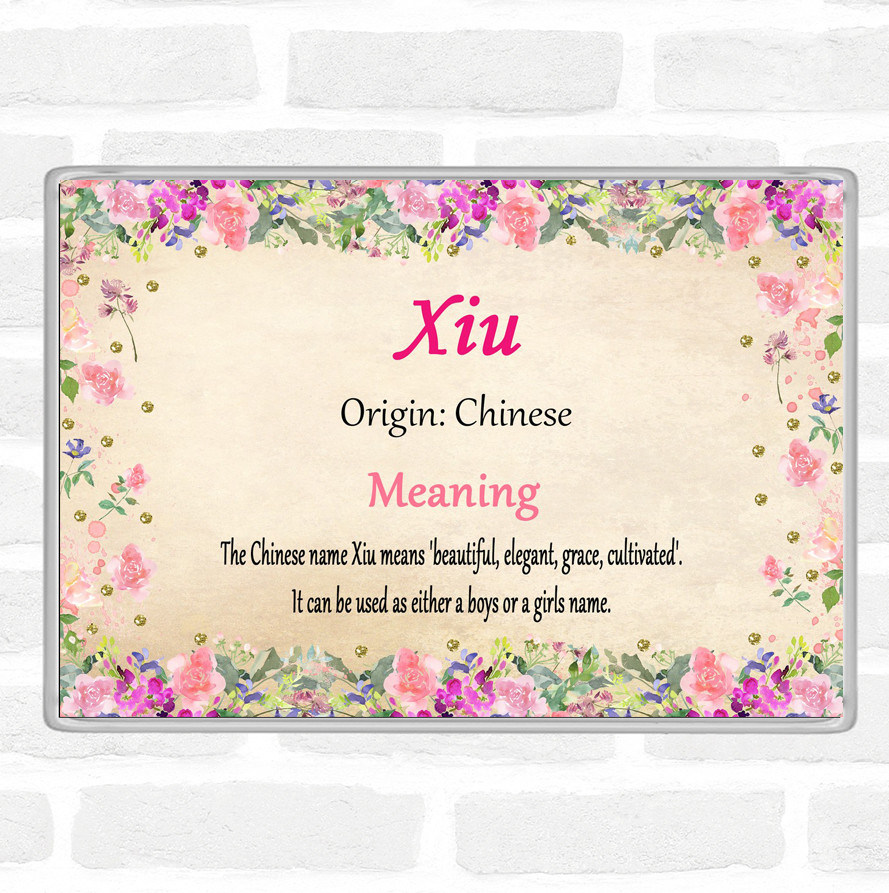 Xiu Name Meaning Jumbo Fridge Magnet Floral | eBay