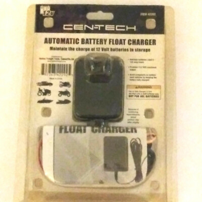 CenTech Automatic Battery Float Charger - Car Boat ATV Snowmobile ANY ...