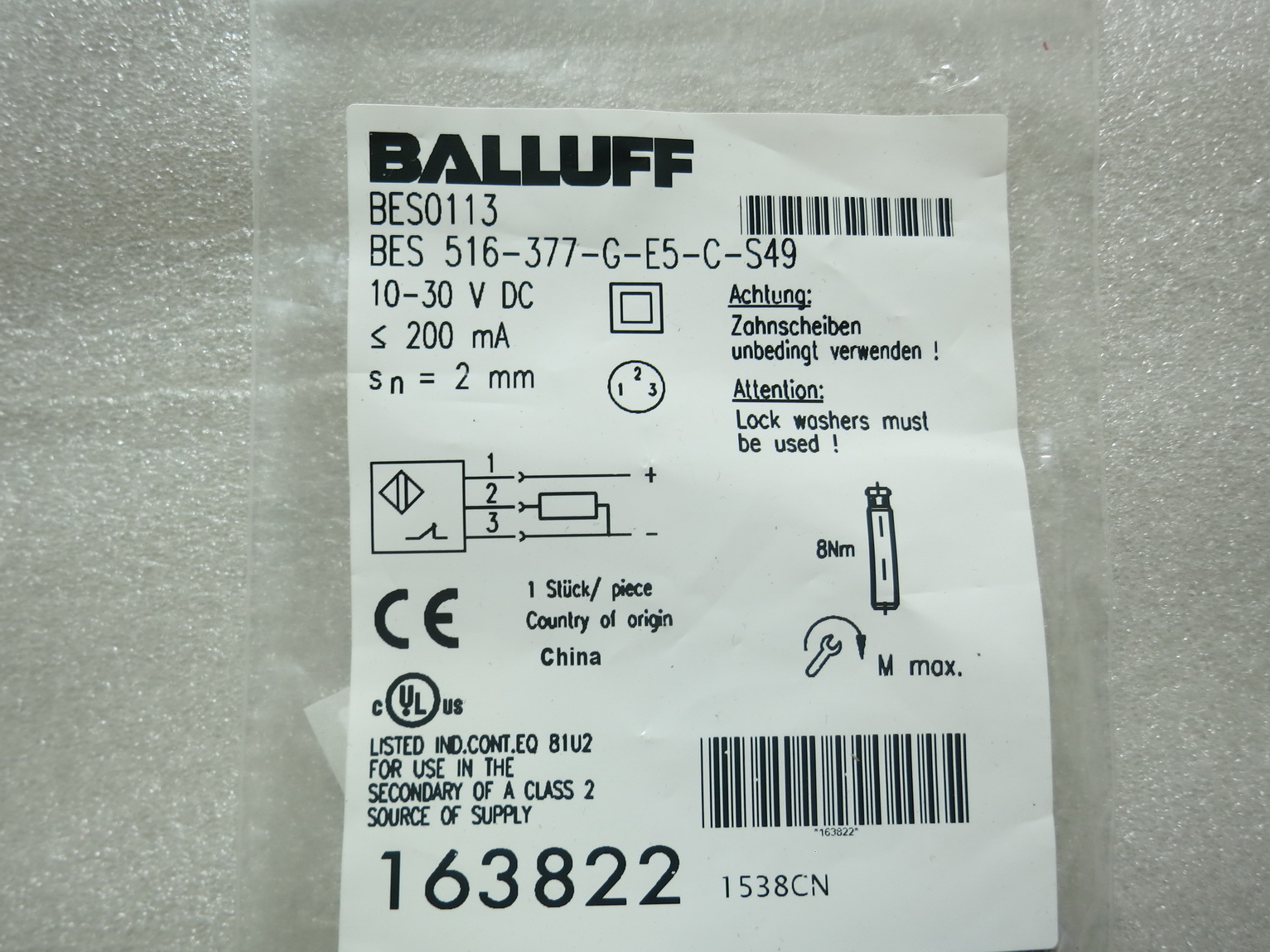 1PC NEW BALLUFF BES 516-377-G-E5-C-S49 Sensor | eBay