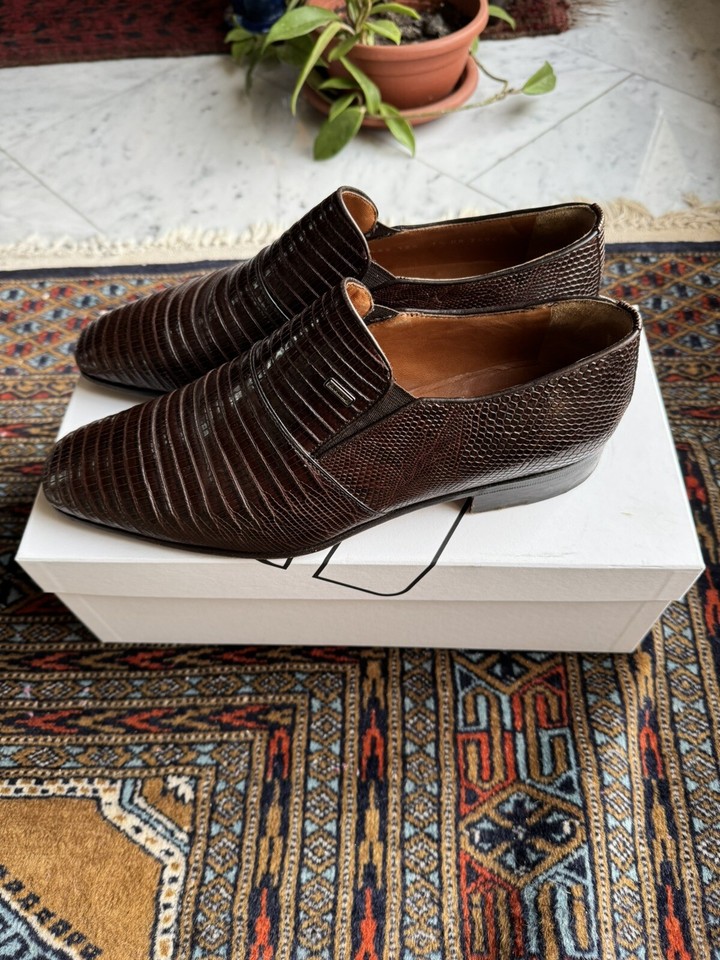 Moreschi Stemar Scarpe Uomo Vera Pelle Lucertola EUR 41.5 | eBay