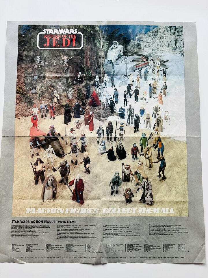 STAR WARS POSTER 18" X 24" 1984 2 SIDED STAR WARS IS FOREVER KENNER ...