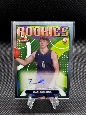 2023-24 Topps Finest Rookies Autograph Card Liam Robbins RC New Orleans ...