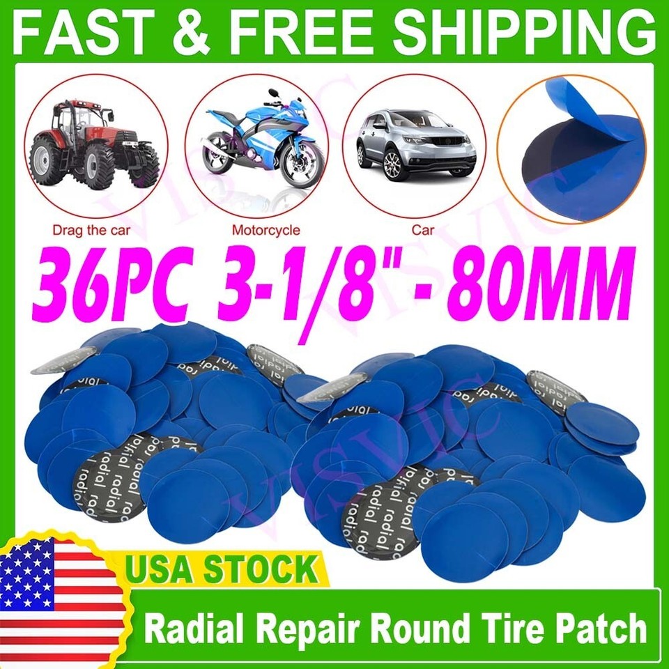36Pieces Radial Round Tire Patch Large 3-1/8"(80mm) Repair Patch- | eBay